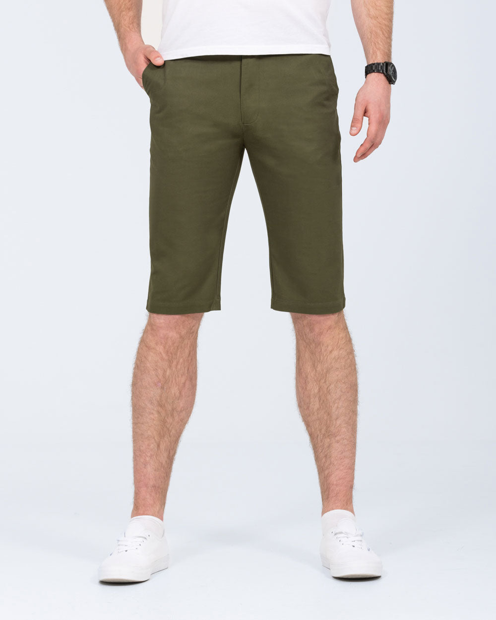 2t Alex Mens Tall Chino Shorts (forest green) 13 15 Inch Inseam | Tall ...