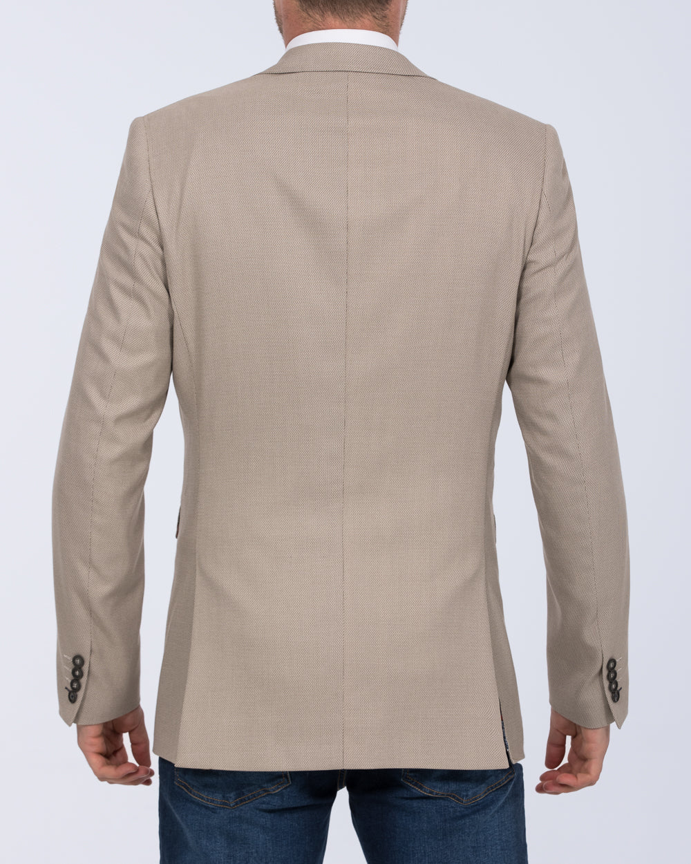 Skopes Slim Fit Extra Long Tall Mens Harry Textured Blazer (stone ...