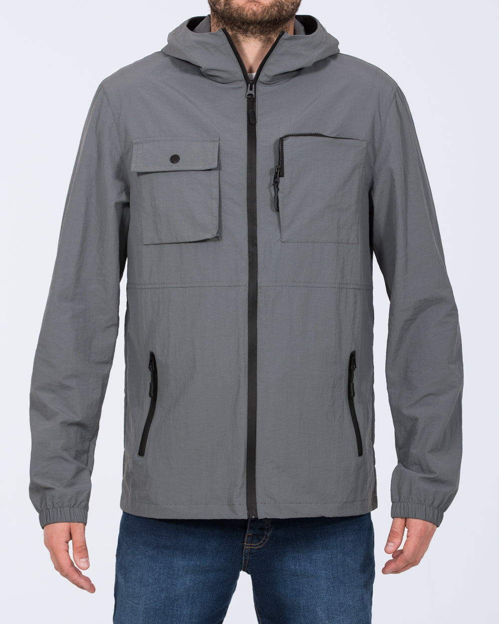 2t Mason Tall Mens Lightweight Extra Long Jacket (grey) | Tall Mens ...