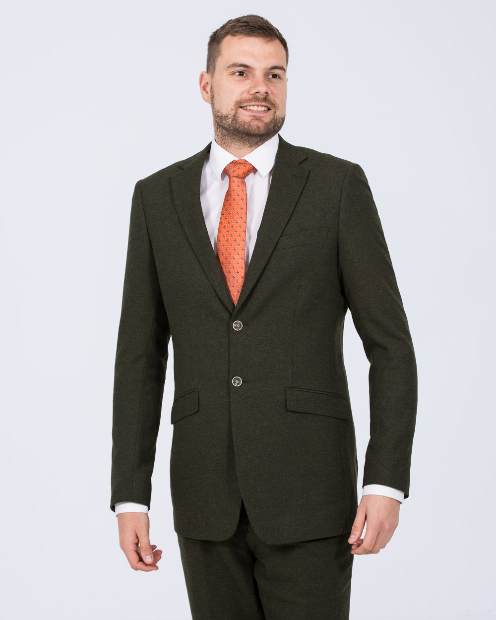 Skopes Jude Tall Suit (olive herringbone) | Tall Mens Clothing | 2tall.com