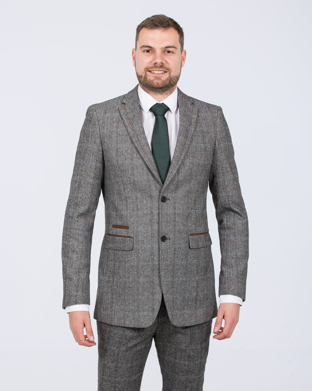 Skopes Rowan Tall Suit (grey herringbone) | Tall Mens Clothing | 2tall.com