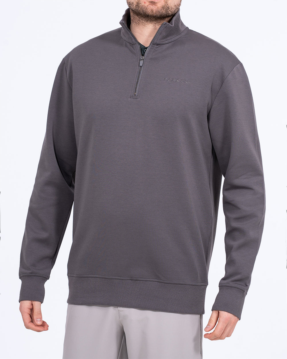Parell Active Tall Mens Lightweight Quarter Zip Golf Top (grey) | Tall ...