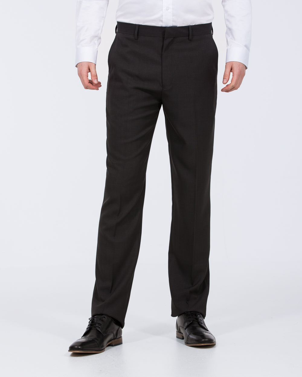 Essentalls Regular Fit Tall Mens Extra Long Trousers (charcoal) | Tall ...