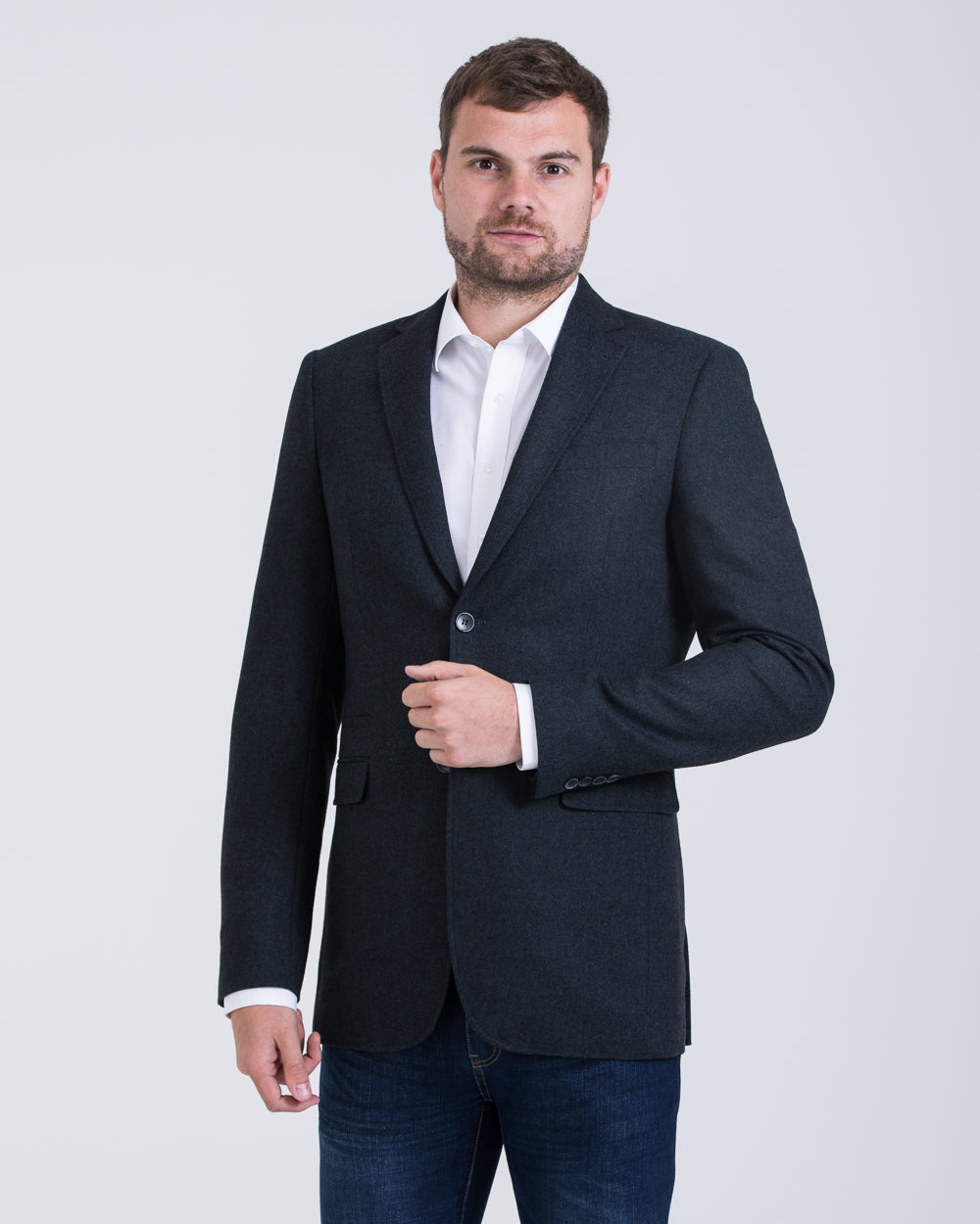 Skopes Extra Long Tall Ruthin Mens Tweed Blazer (teal) | Tall Mens ...