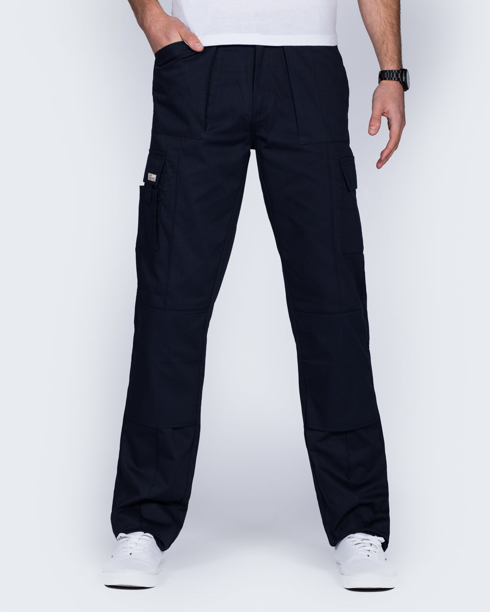 Ed Baxter Multi Pocket Extra Tall Tradesmen Workwear Trousers (navy ...
