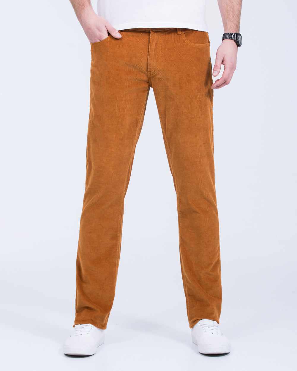 Ed Baxter Slim Fit Tall Mens Extra Long Cord Jeans (ginger) 36 / 38 ...