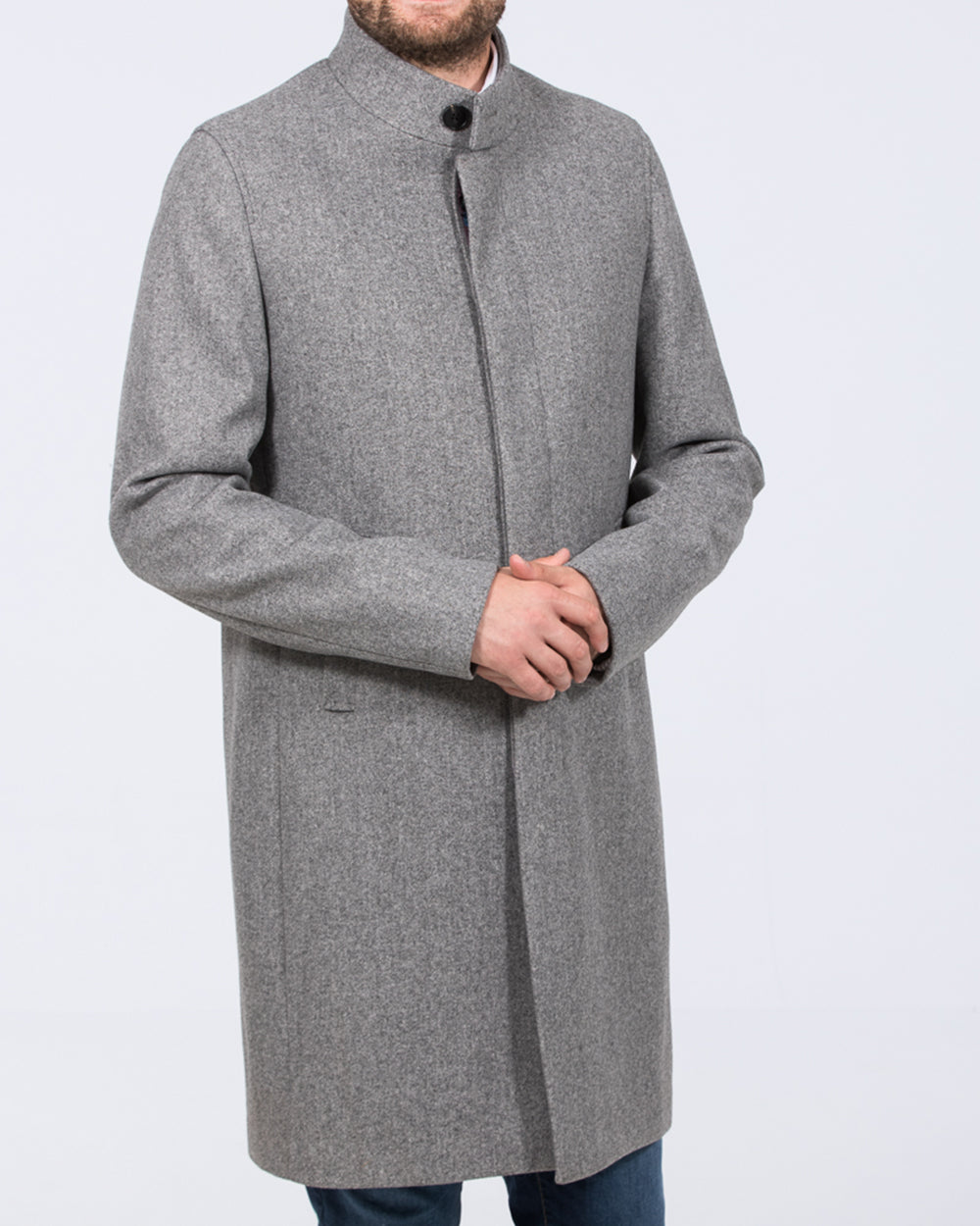 Skopes Faulkner Tall Mens Extra Long Overcoat (grey) | Tall Mens ...