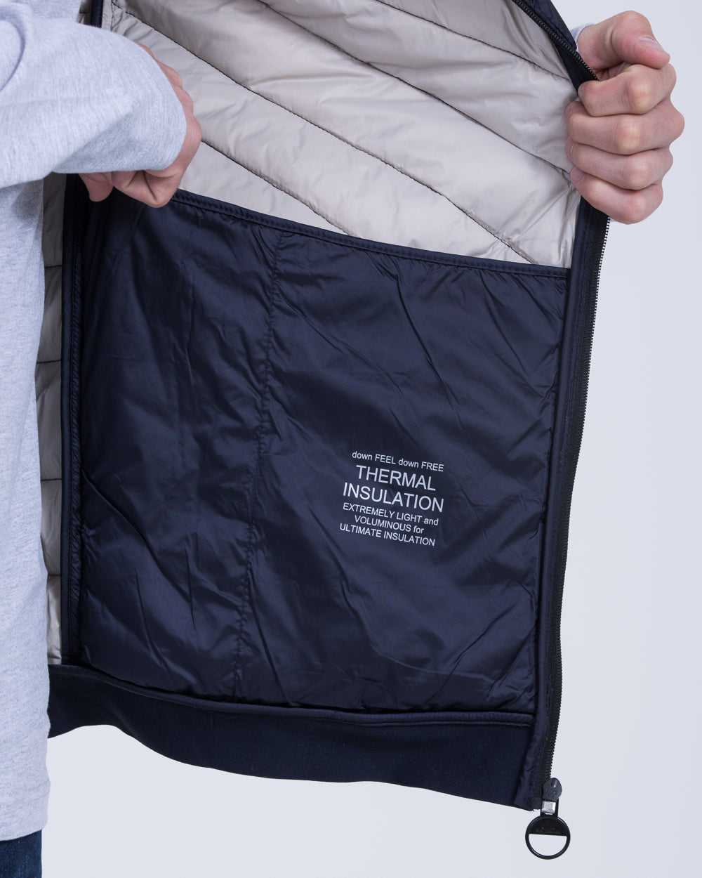 Cabano Tall Quilted Extra Long Longer Gilet (navy) | Tall Mens Clothing ...