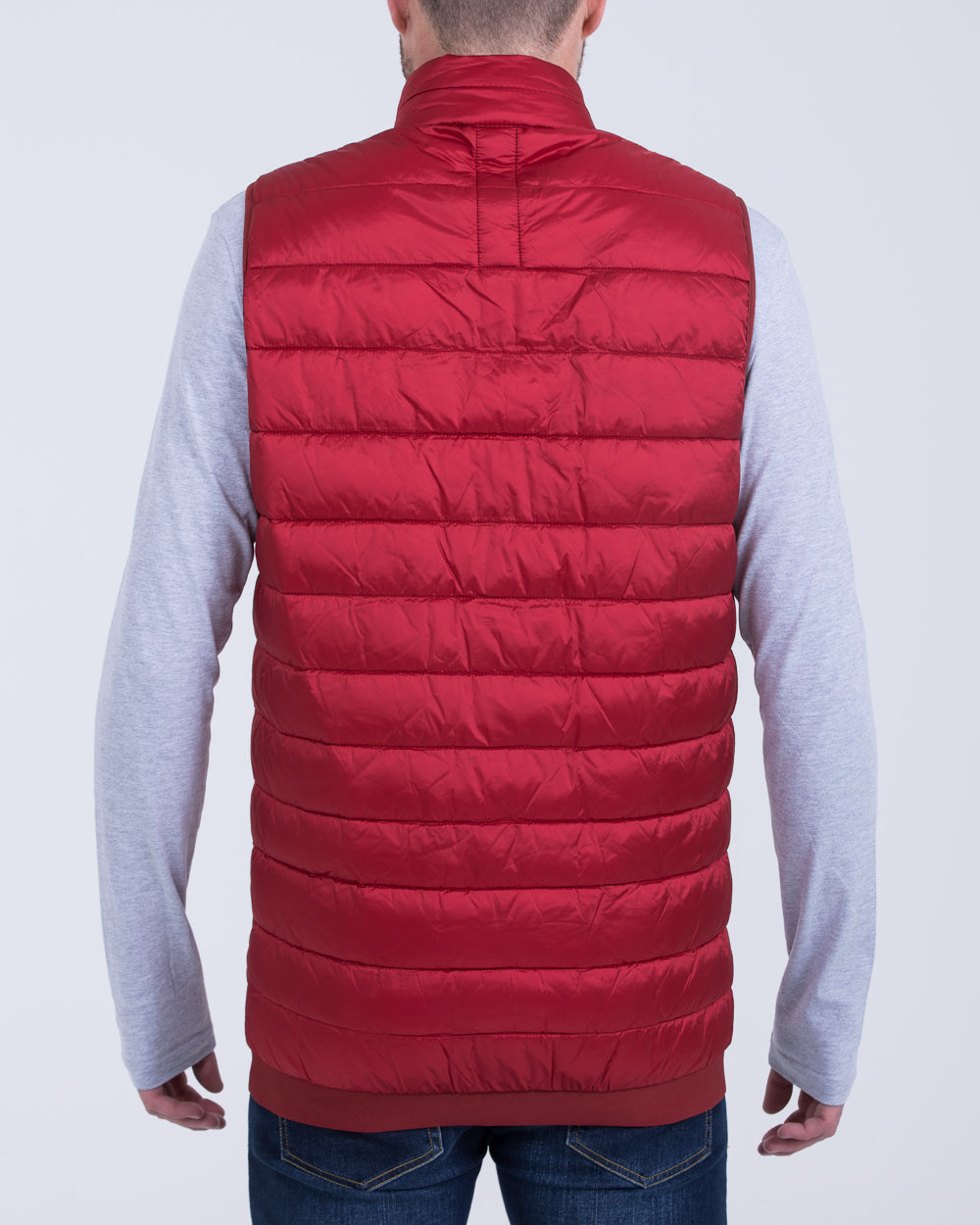 Cabano Tall Quilted Extra Long Longer Gilet (red) | Tall Mens Clothing ...