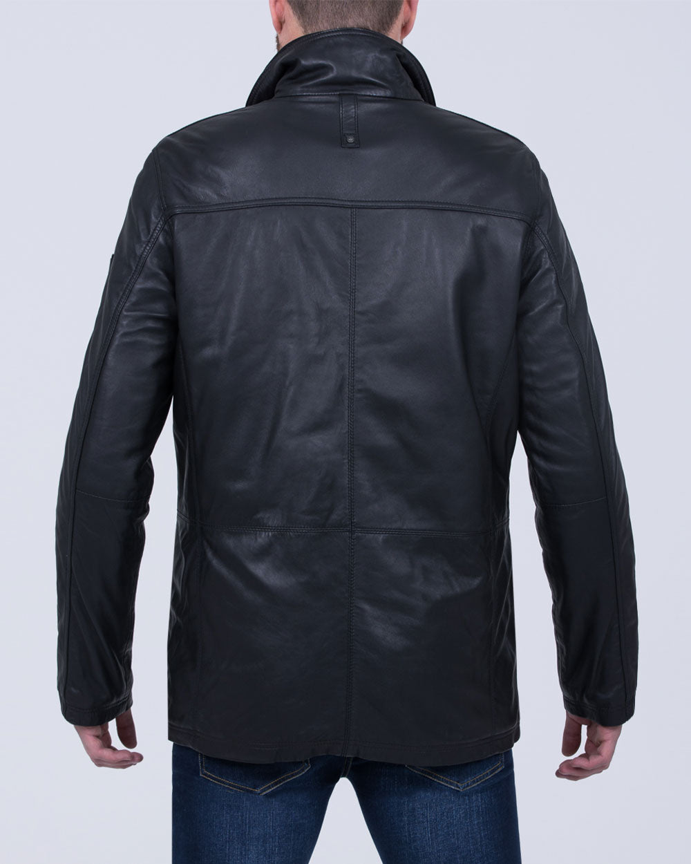 Redpoint Carlson Extra Long Longer Tall Taller Leather Jacket (black ...