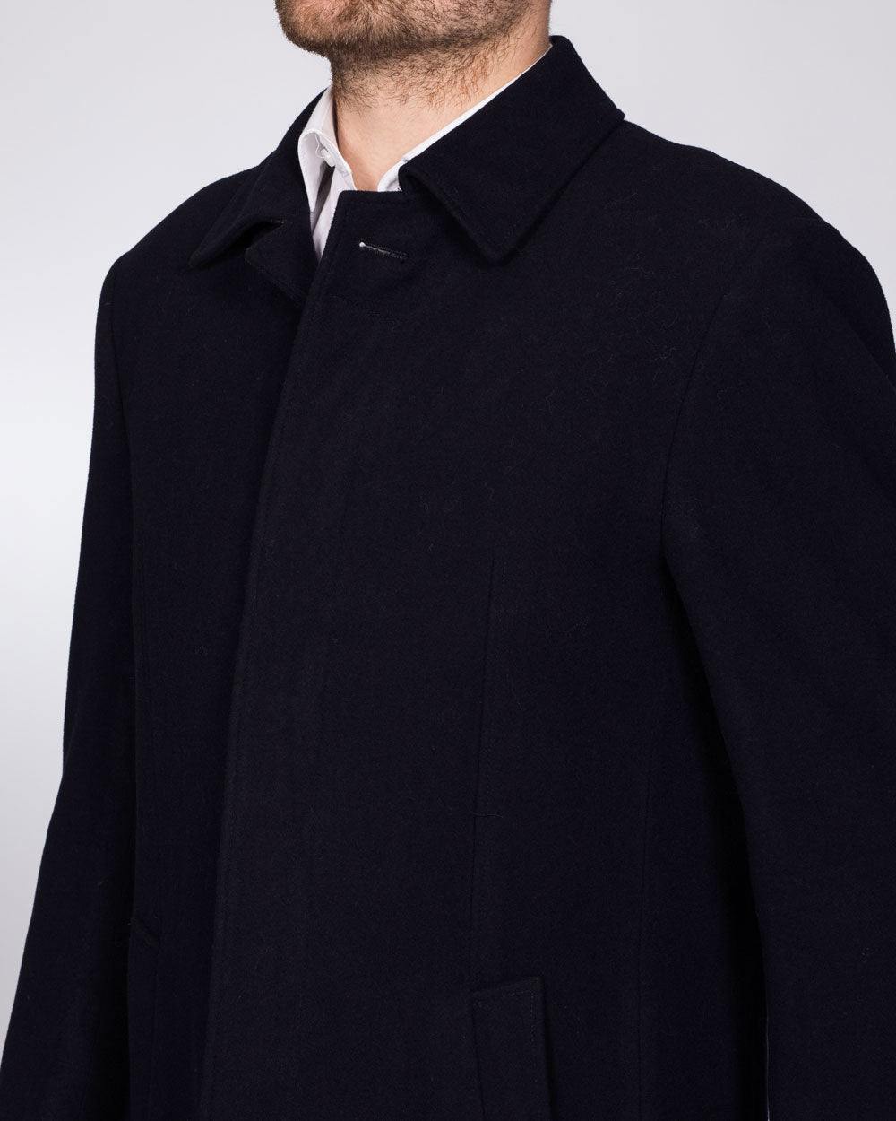 Skopes Tall Mens Extra Long Aldgate Overcoat (navy) Jacket | Tall Mens ...