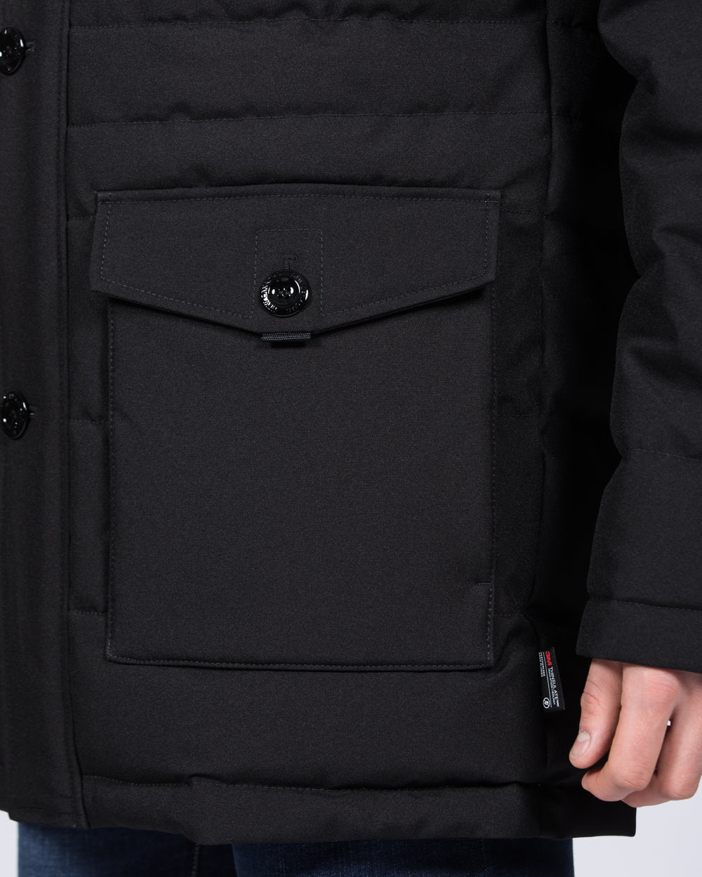 Cabano Tall Extra Long Longer Quilted Parka Jacket (black) | Tall Mens ...