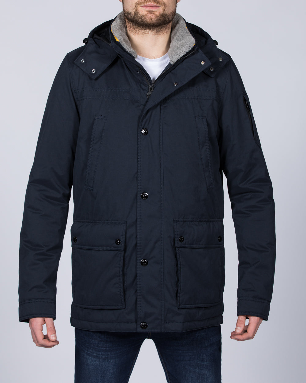 Cabano Tall Extra Long Longer Cotton Blend Jacket Coat (navy) | Tall ...