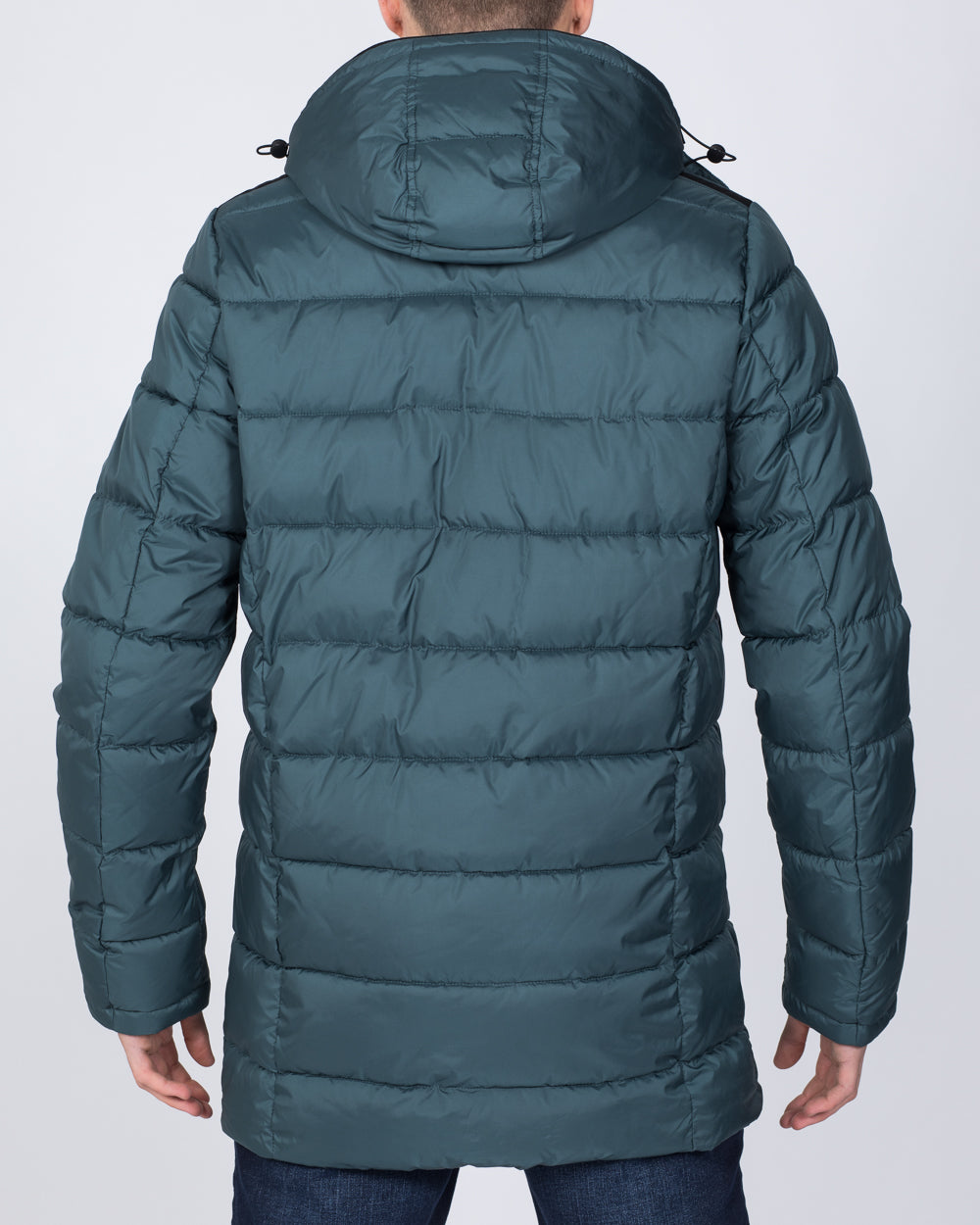 Cabano Tall Extra Long Quilted Jacket (petrol) windproof | Tall Mens ...