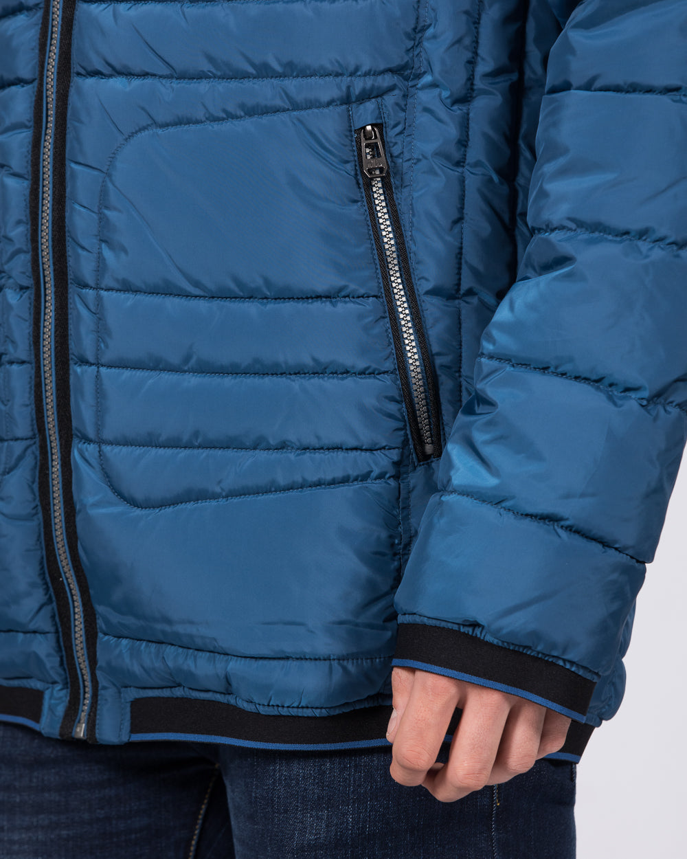 Cabano Extra Long Lightweight Tall Quilted Jacket Mens royal blue ...