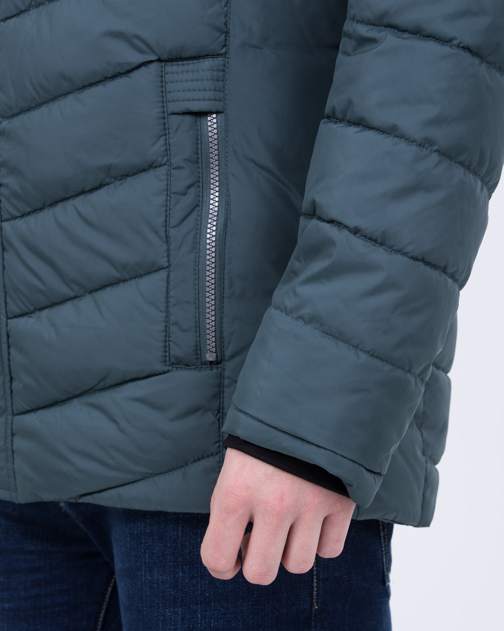 Cabano Tall Lightweight Puffer Jacket (bottle green) | Tall Mens ...