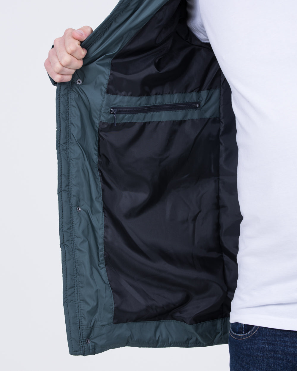 Cabano Tall Lightweight Puffer Jacket (bottle green) | Tall Mens ...