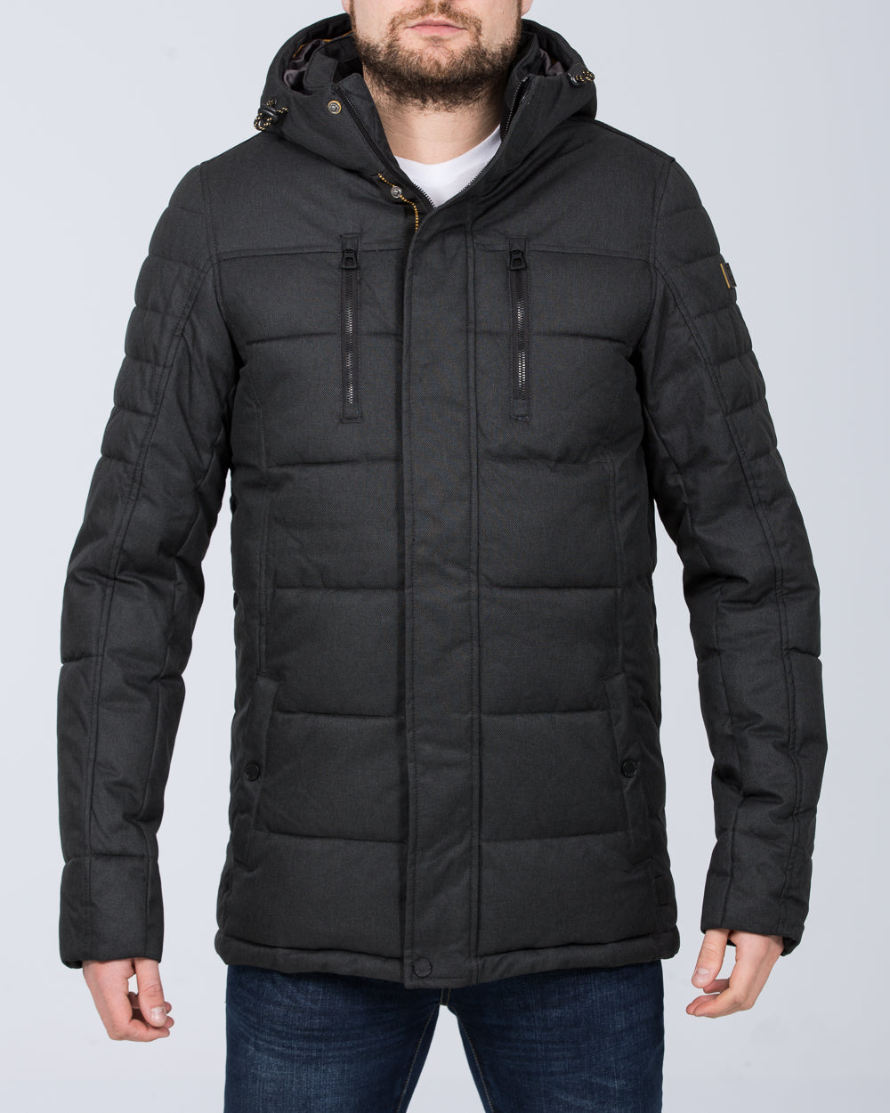 Redpoint Finley Tall Padded Parka Jacket (dark anthracite) | Tall Mens ...