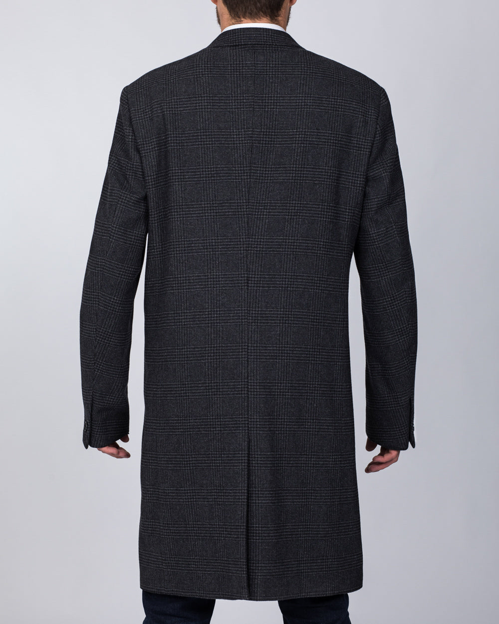 Skopes Tall Mens Extra Long Teviott Overcoat (charcoal) Jacket | Tall ...