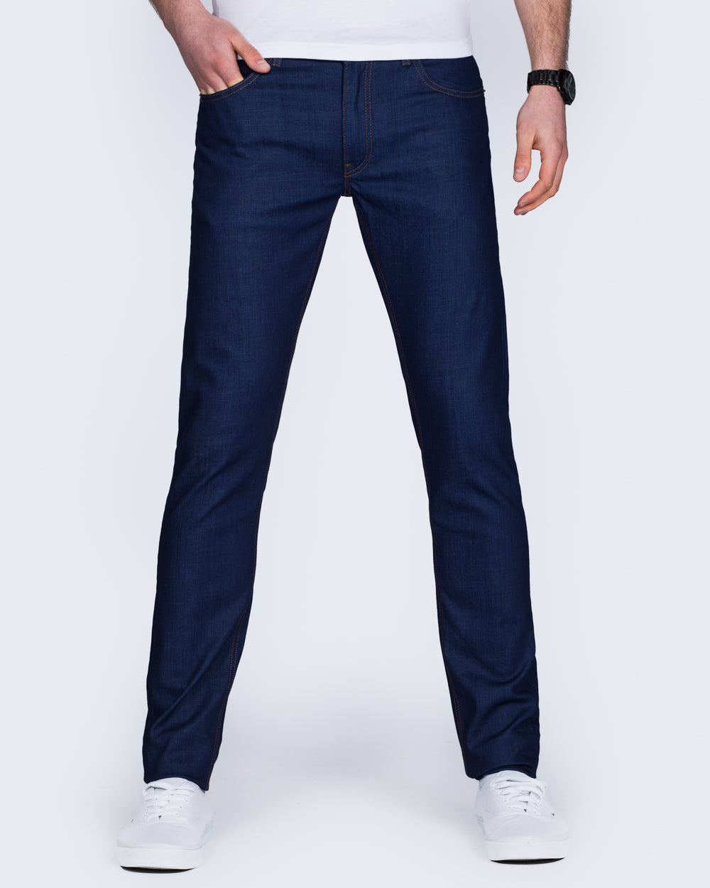 Cub Alex Tapered Fit Tall Mens Extra Long Jeans (royal blue) | Tall ...