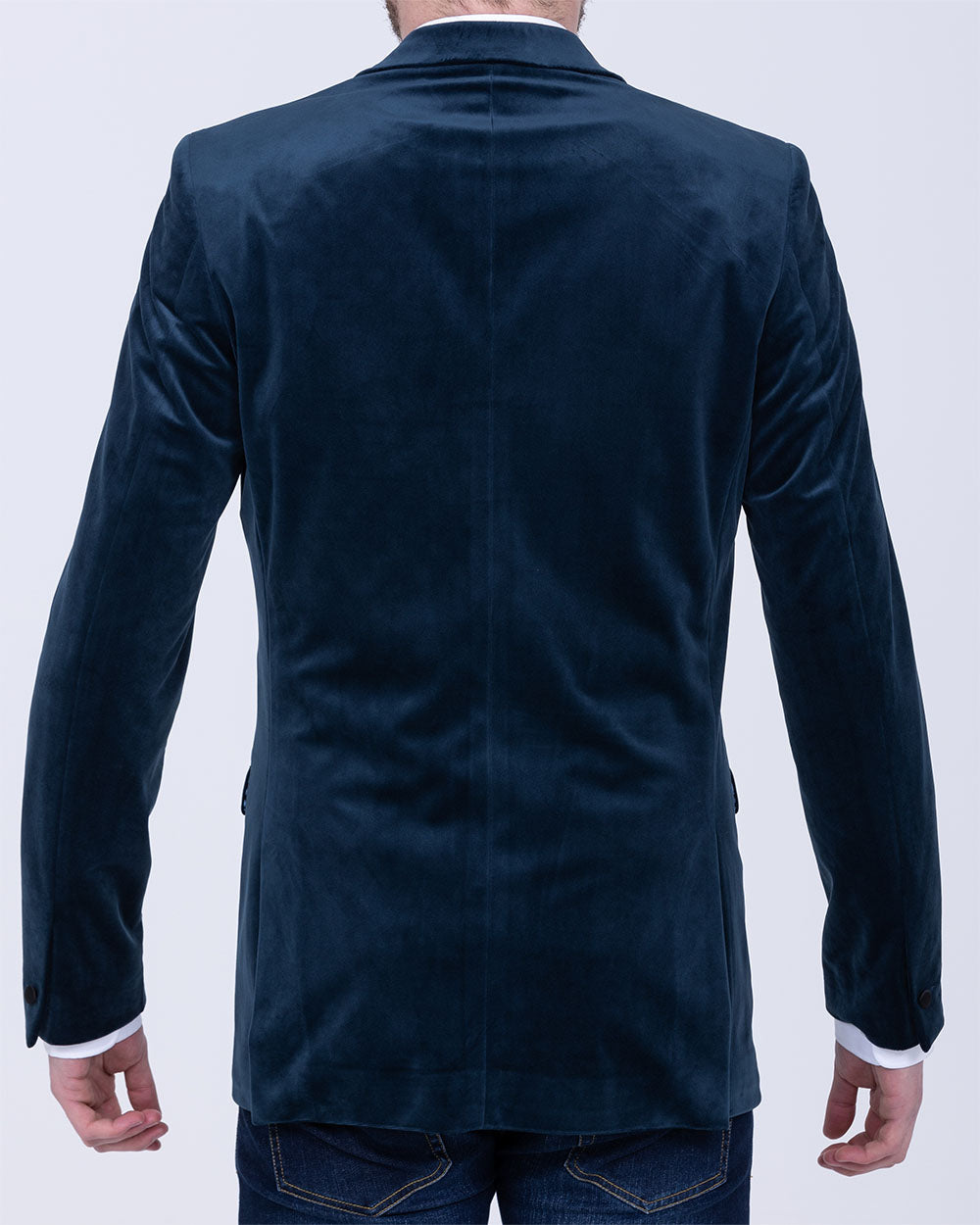 Skopes Slim Fit Extra Long Tall Jive Mens Velvet Blazer (teal) | Tall ...