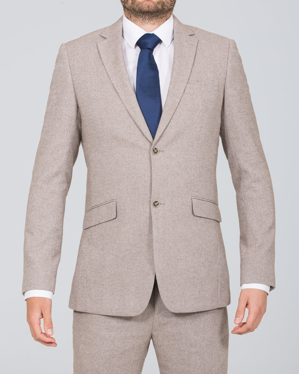 Skopes Slim Fit Tall Suit Jacket (stone herringbone) | Tall Mens ...