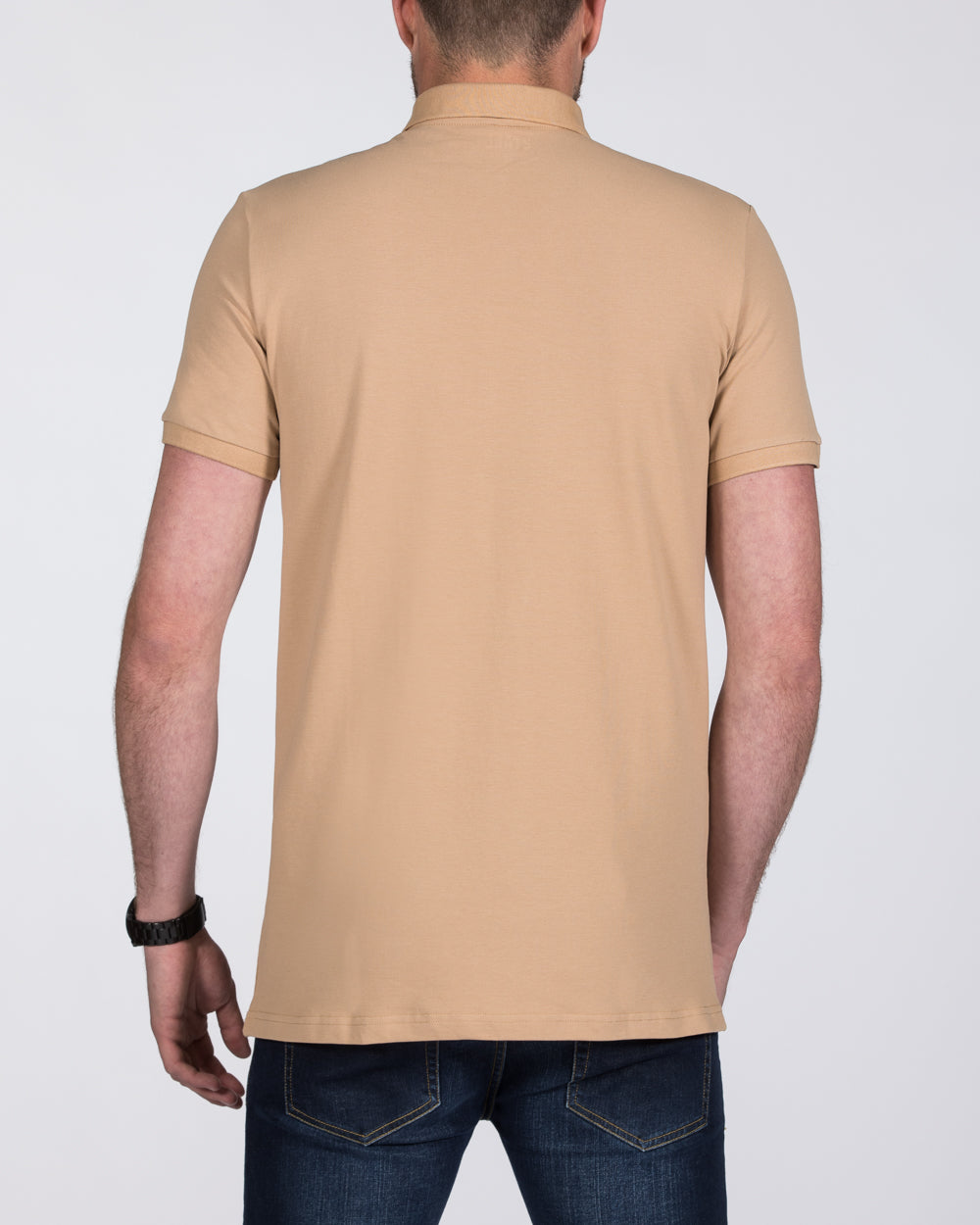 2t Slim Fit Tall Mens Extra Long Polo Shirt (fcamel brown) | Tall Mens ...