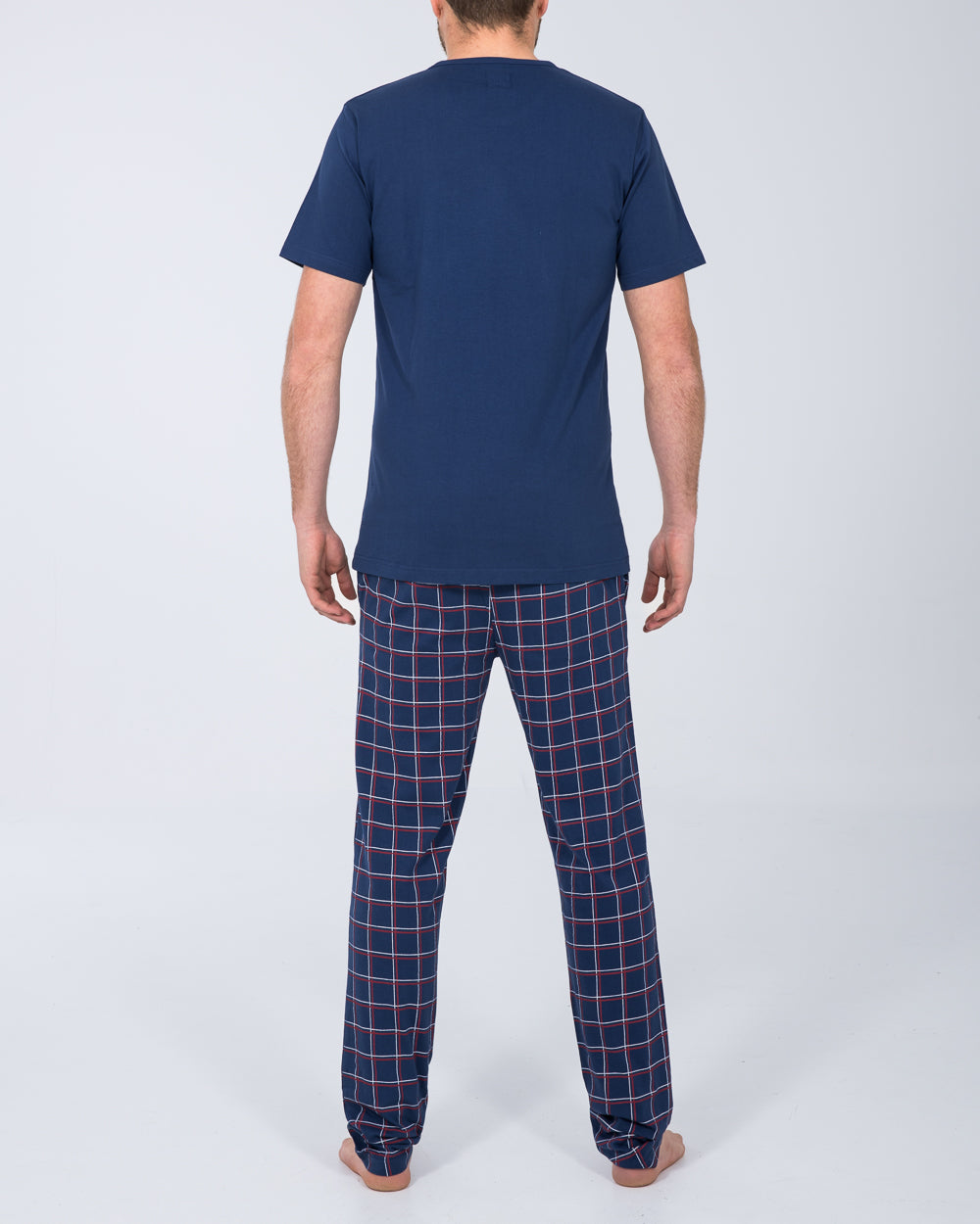 2t Jimmy Extra Long Tall Mens Matching Pyjama Set (red check) 34 36 38 ...