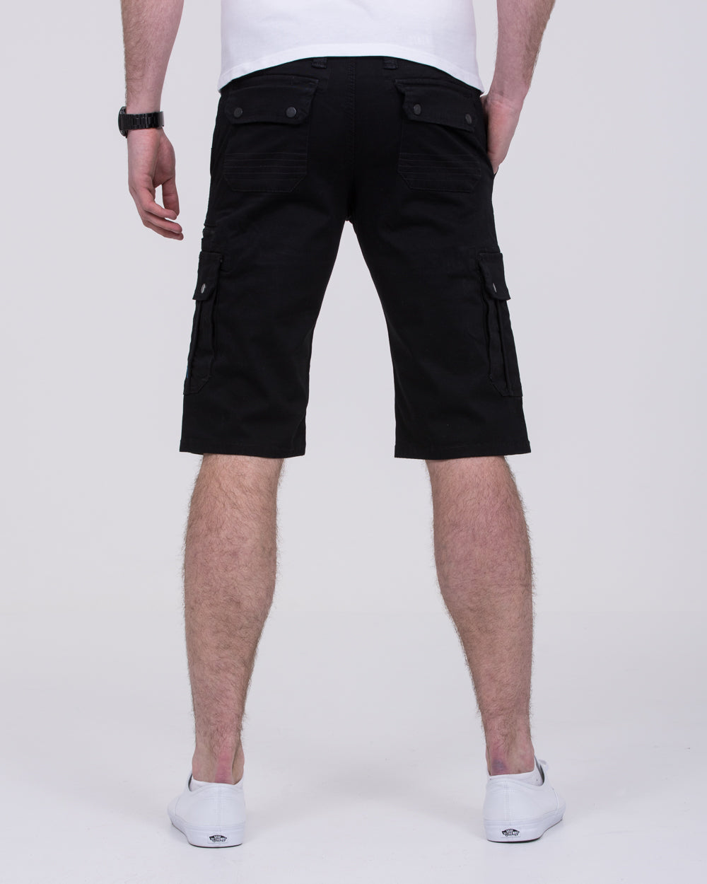 2t Cargo Tall Mens Extra Long Shorts (black) 13 15 Inch Inseam | Tall ...