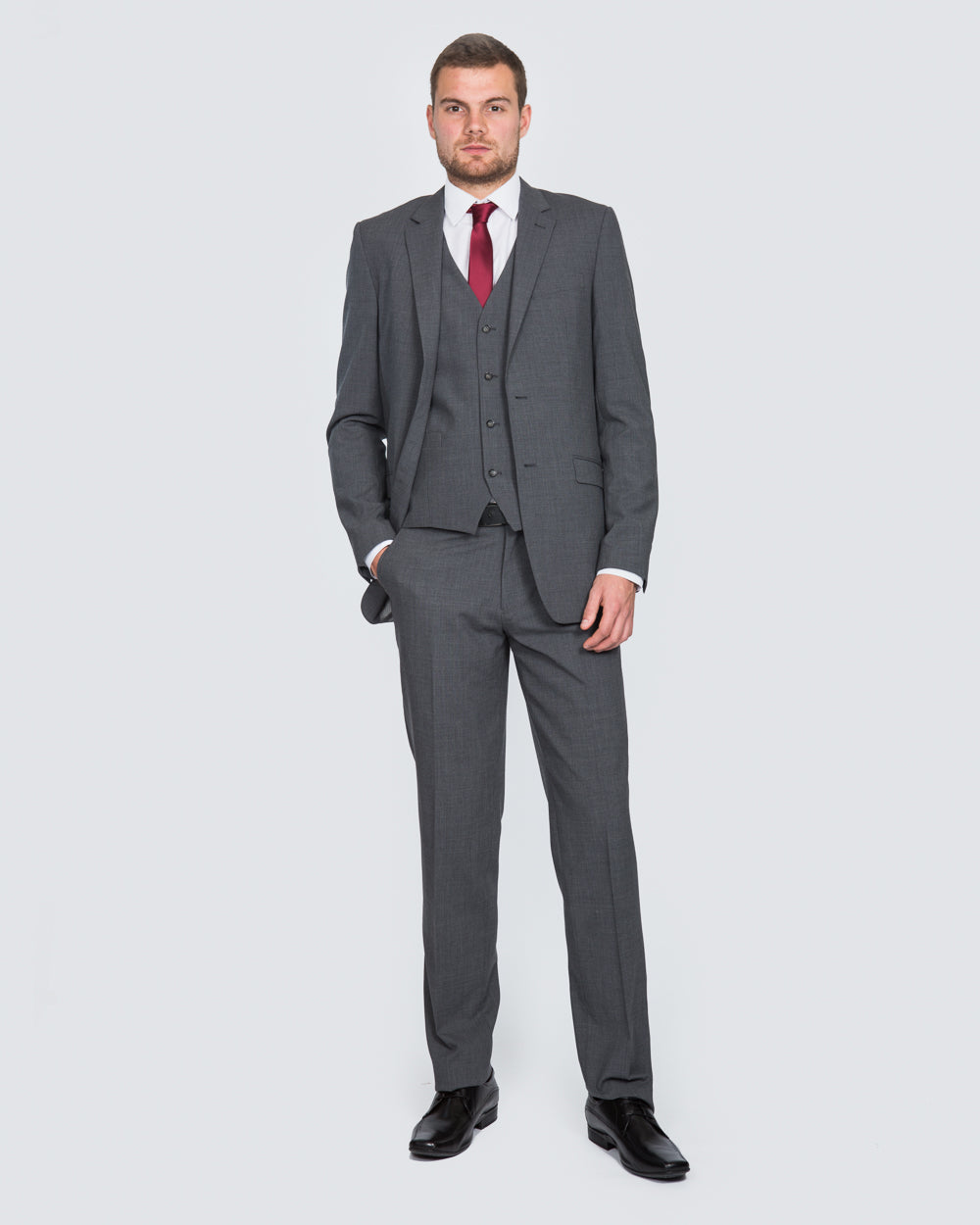 Skopes Regular Fit Wool Tall Suit (grey) | Tall Mens Clothing | 2tall.com
