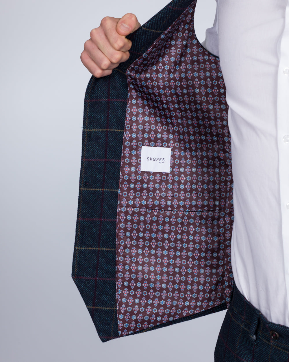 Skopes Slim Fit Tall Suit (aqua/wine) | Tall Mens Clothing | 2tall.com