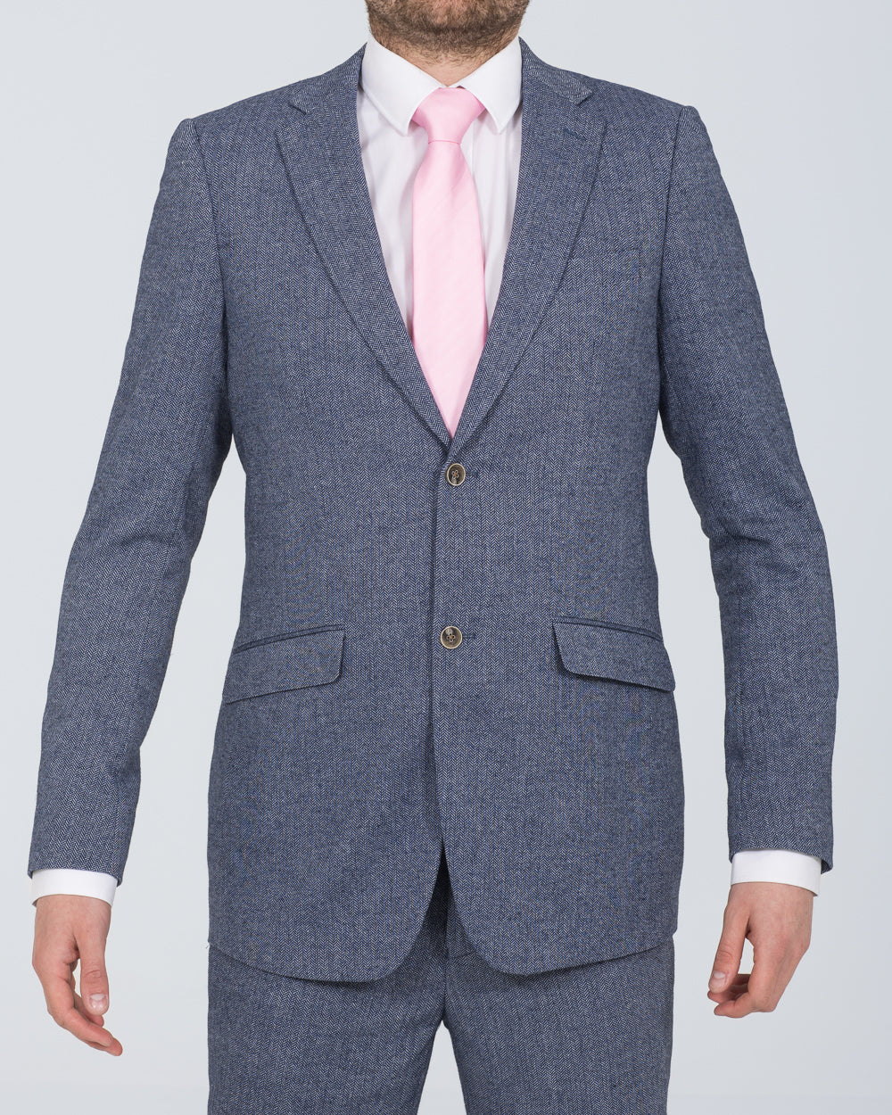 Skopes Jude Slim Fit Tall Suit (blue herringbone) | Tall Mens Clothing ...
