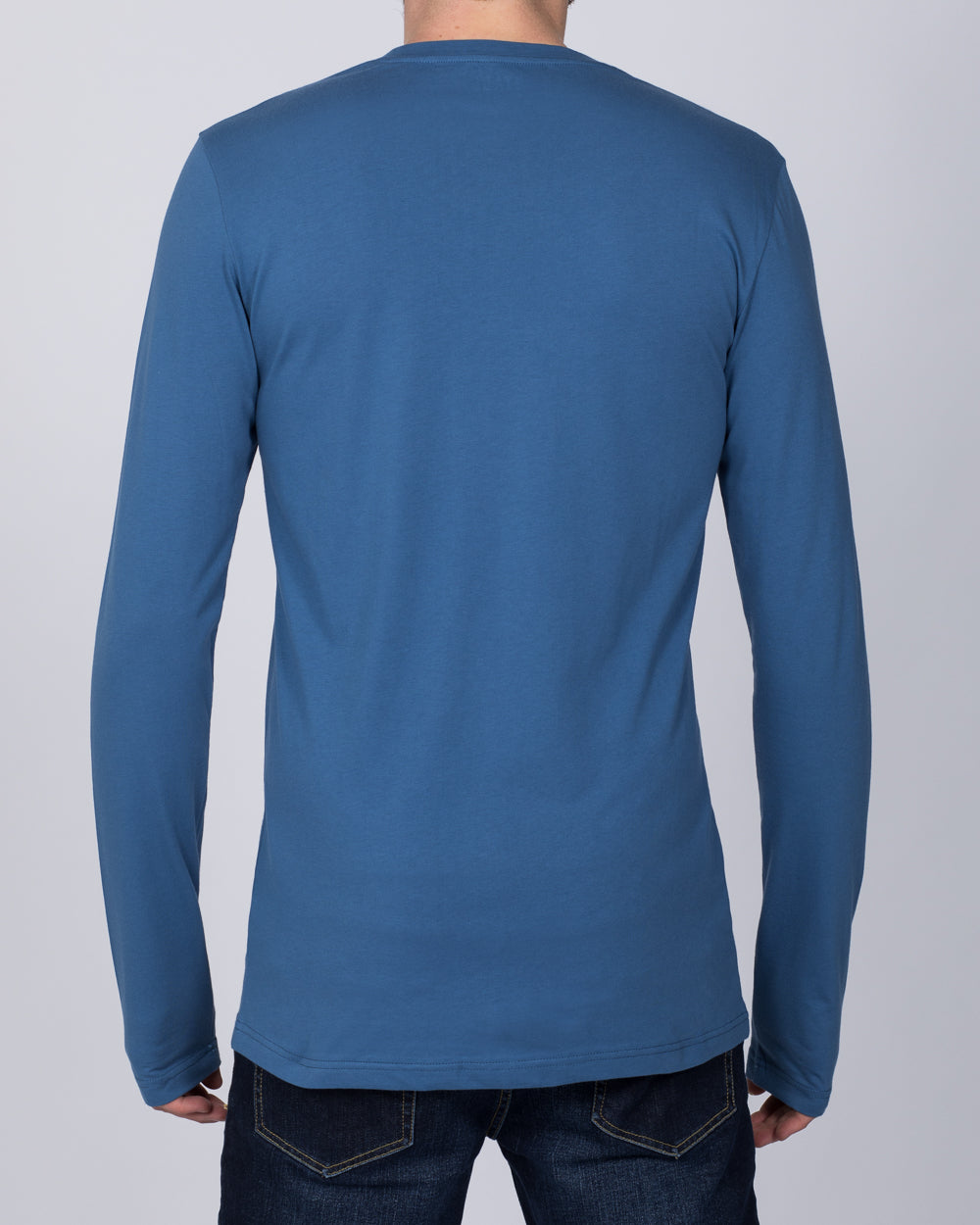 2t Extra Long Tall Mens Long Sleeve T-Shirt (denim) | Tall Mens ...