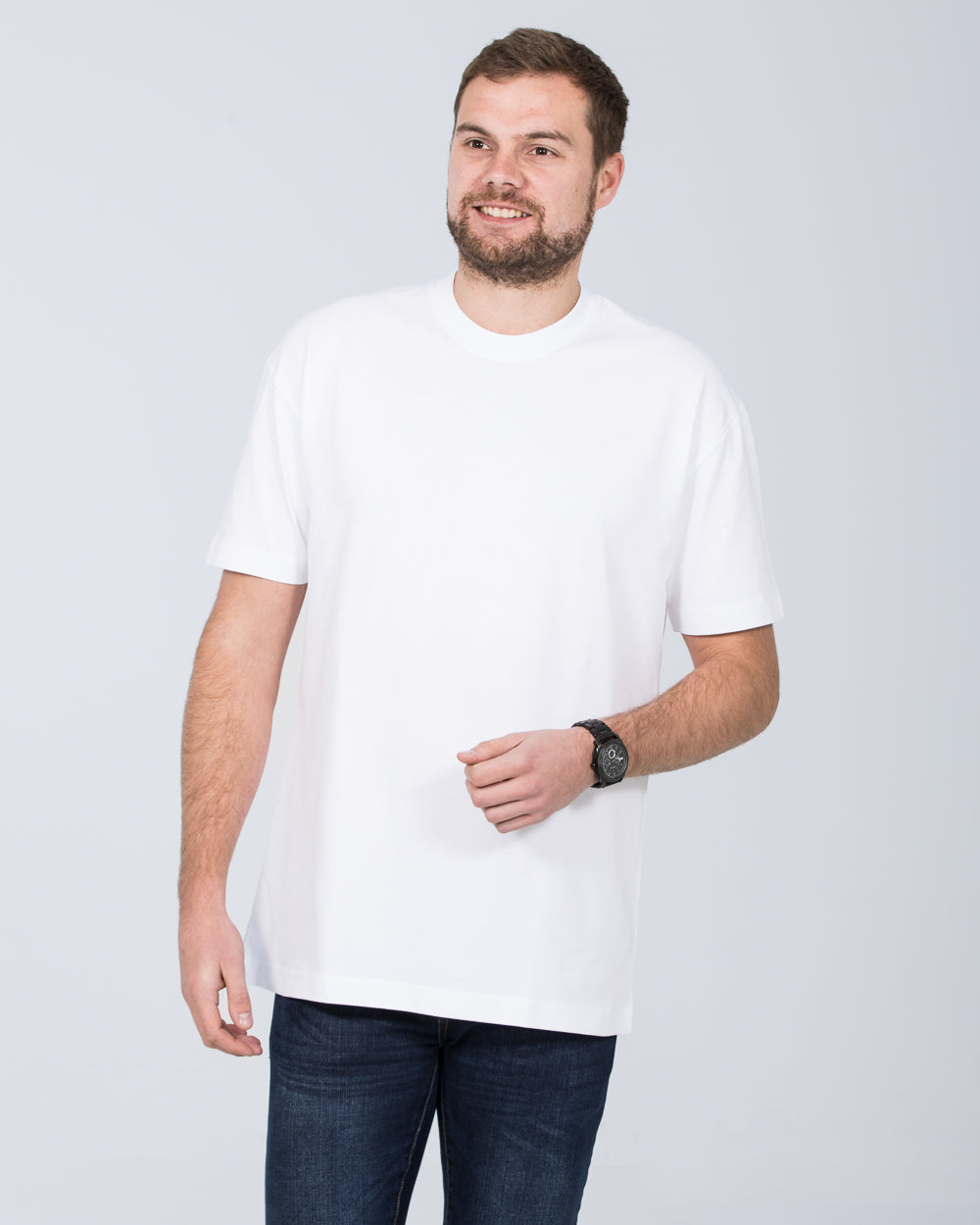 Girav Dallas Tall Mens Extra Long Oversized T-Shirt (white) | Tall Mens ...