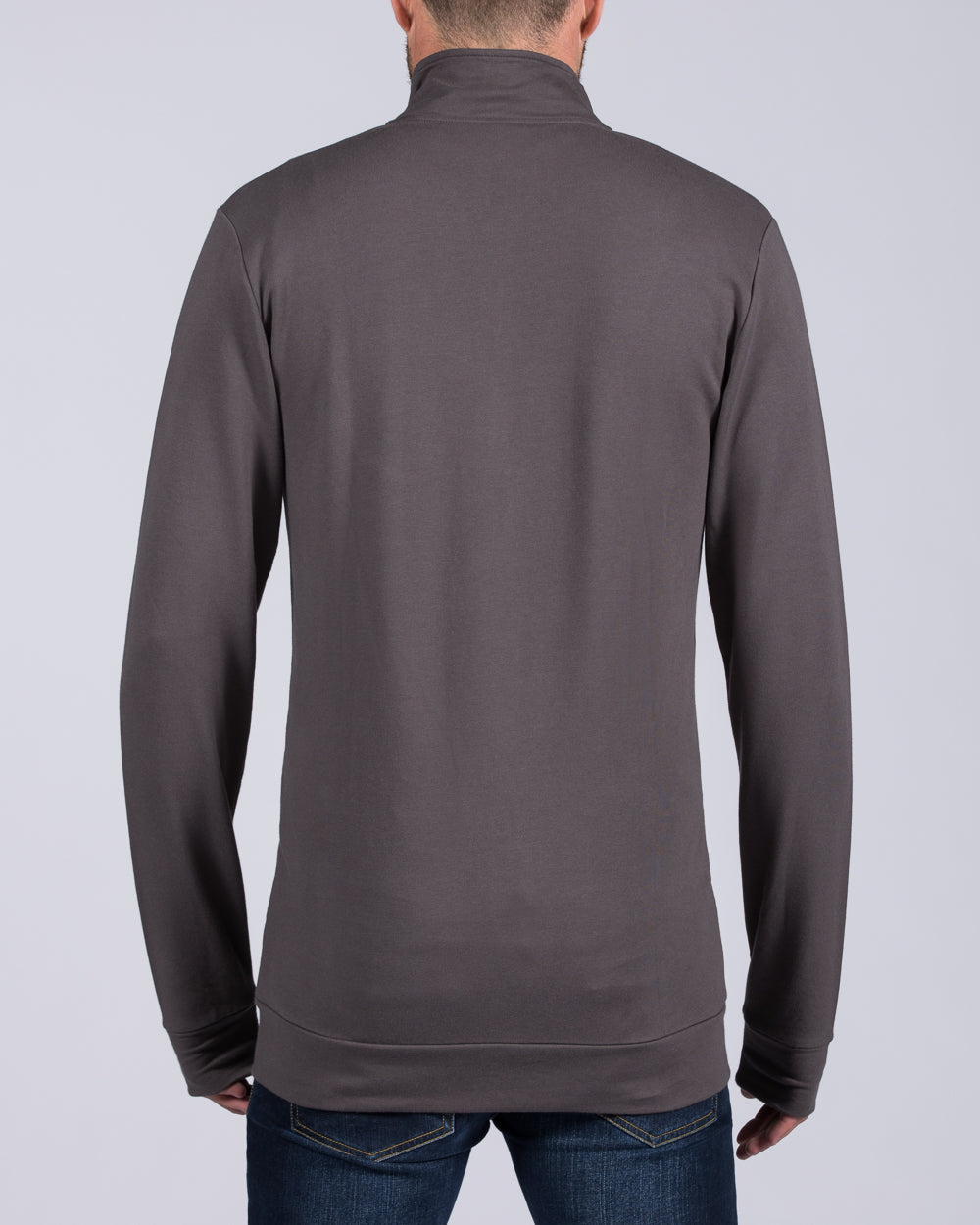 2t Zip Up Extra Long Tall Mens Training Top (dark grey) | Tall Mens ...